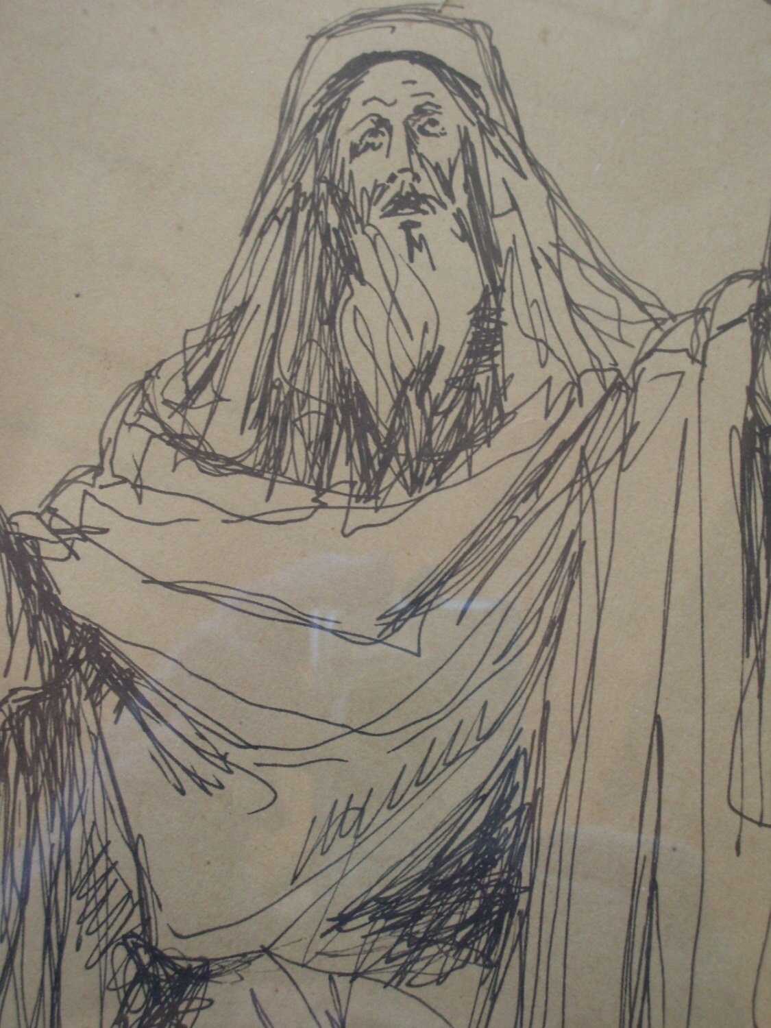 Original Luis Carlos Rodriquez Pen and Ink Drawing - Matted and Framed ...