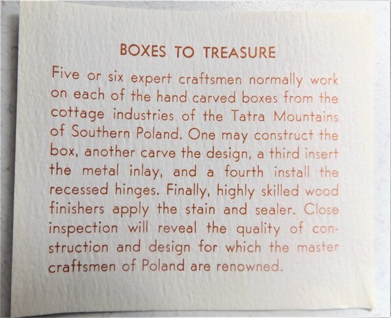 Tatra Trinket Box ~ Handmade in the Tatra Mountains o… - Gem