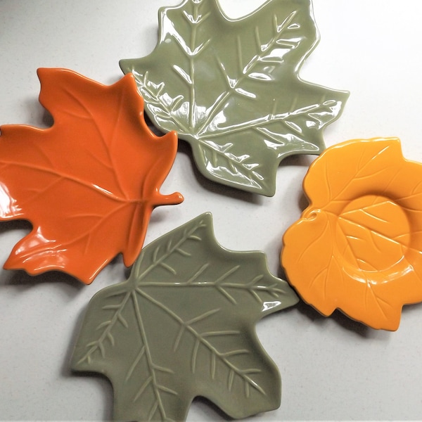 Ceramic Leaf Shaped Plates - Etsy