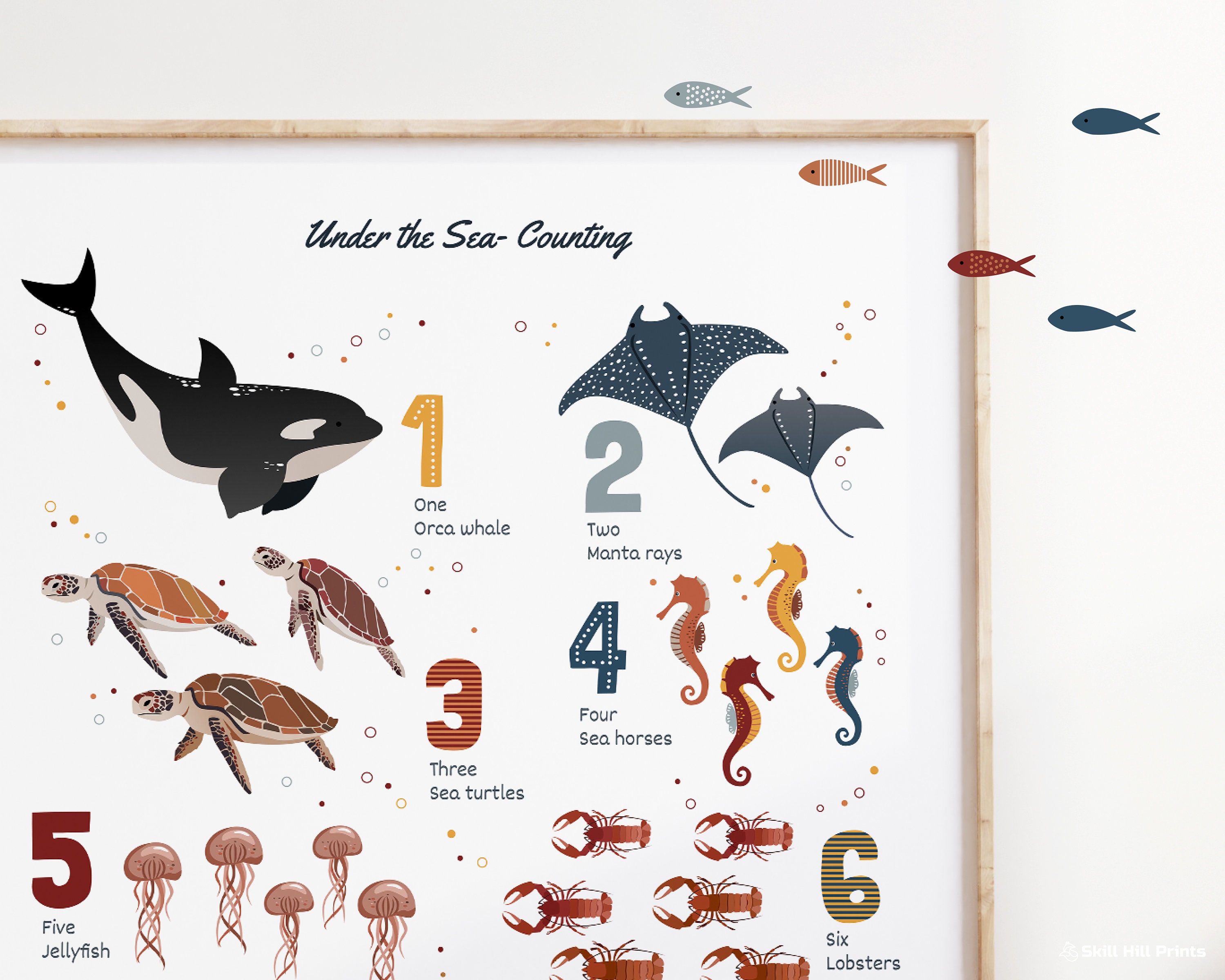 Under the Sea Counting Poster, Counting Ocean Animals, Counting to 10 ...