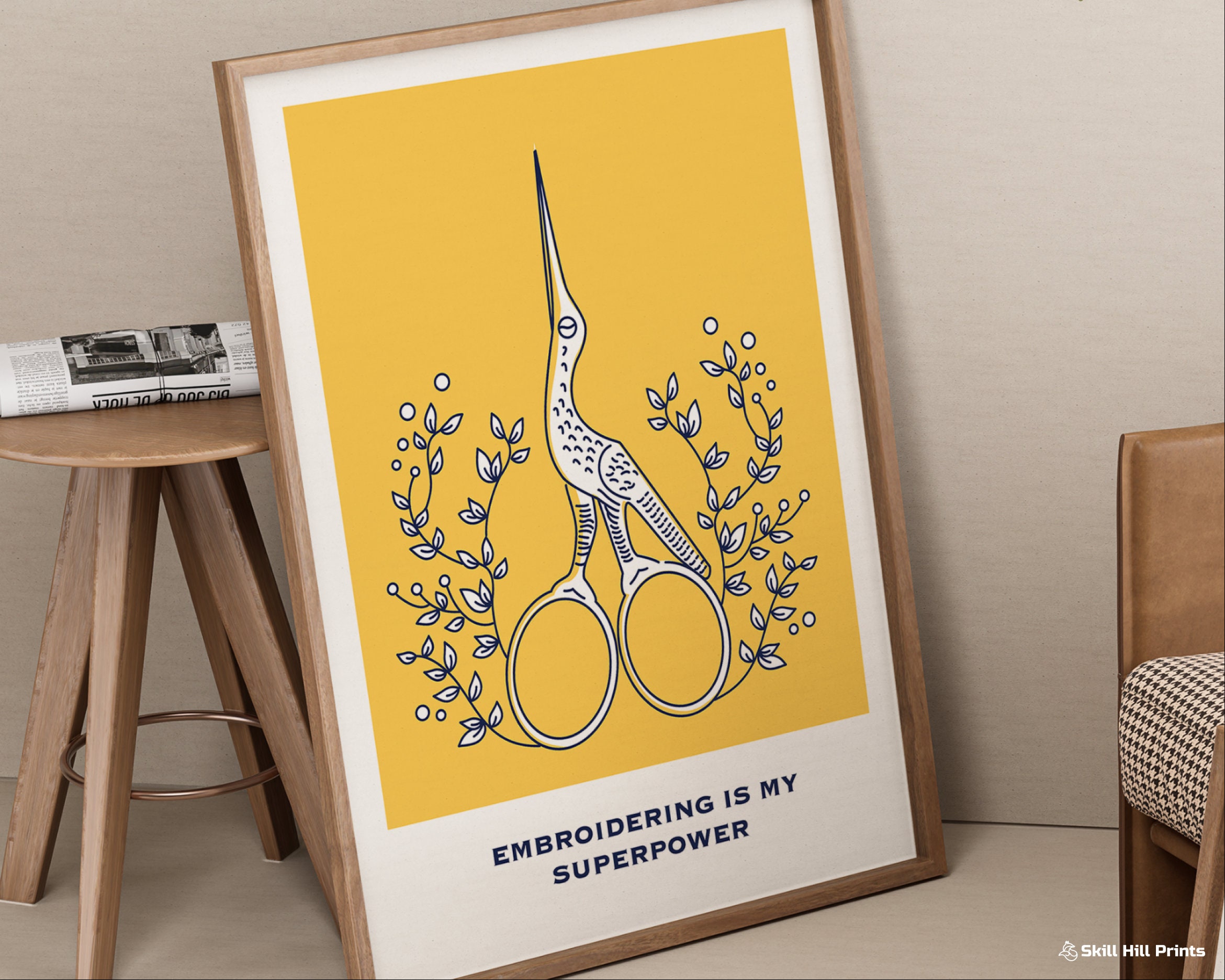 Embroidery Poster, Embroidery Quote, Sewing Room Wall Art, Embroidery ...