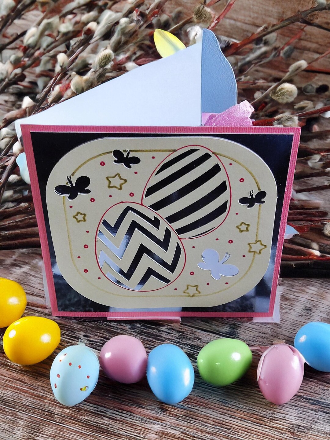 Happy Easter Card | Artistic Egg and Butterfly Design | Easter Greeting ...