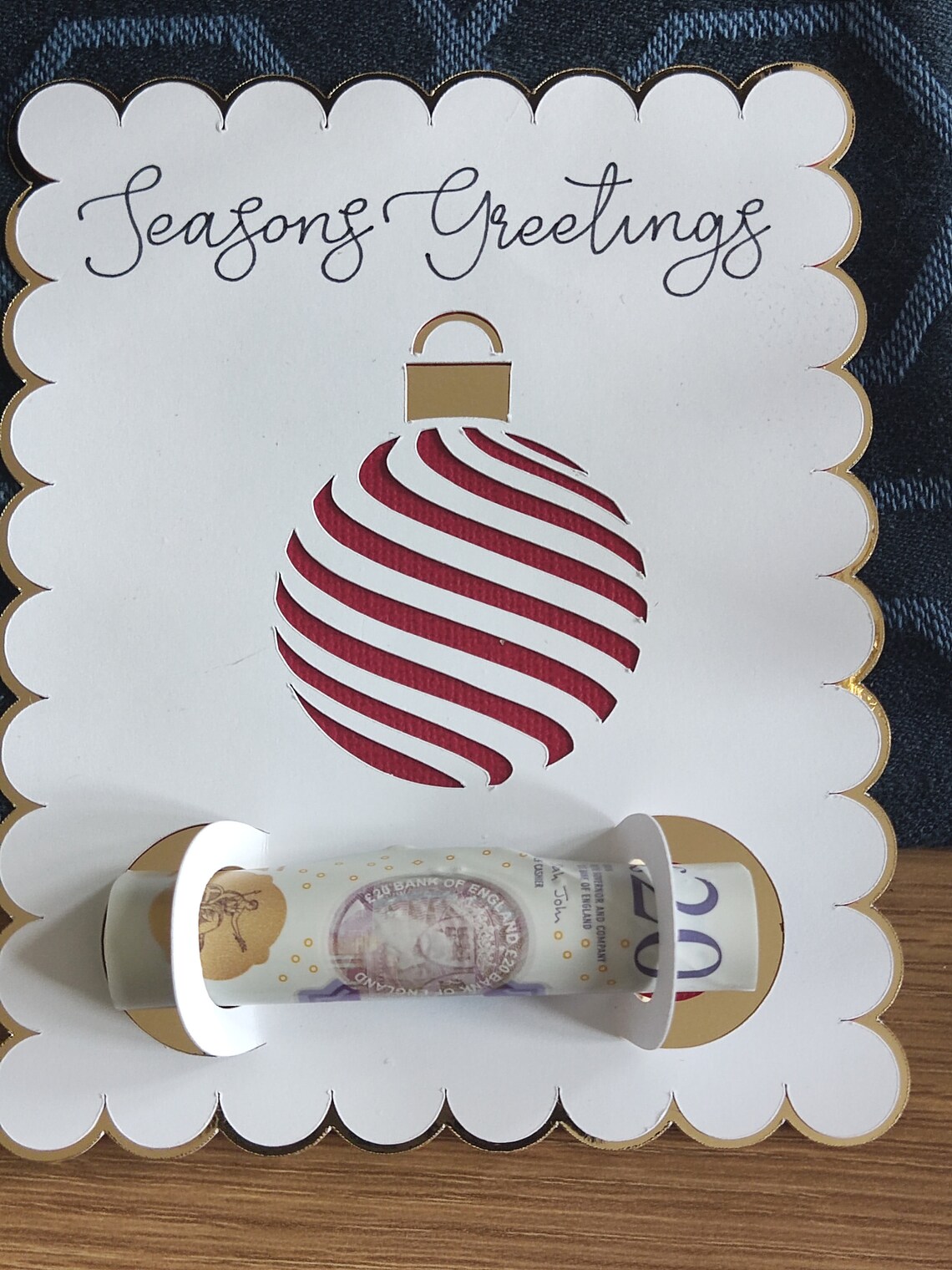 Christmas Money Holder, Gift Card Holder, Festive Wallet, Cash Holder ...