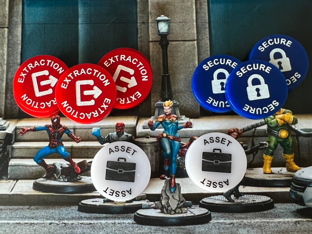 Tokens Compatible for Marvel Crisis Protocol Tokens 2 Asset, 6 ...