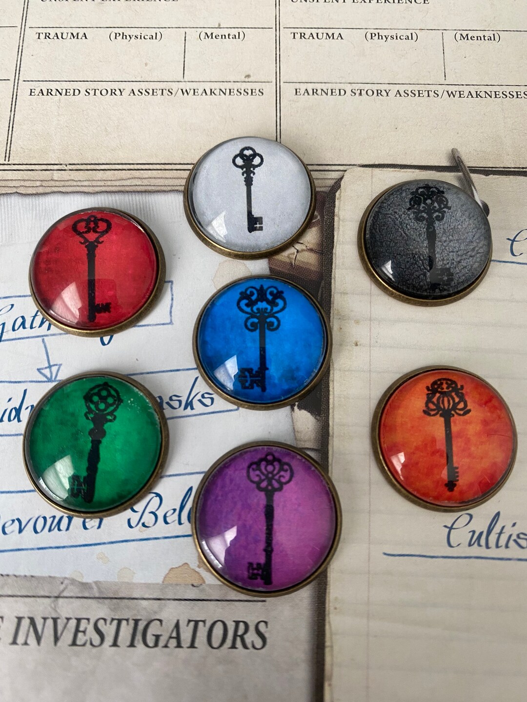 Arkham Horror the Card Game Compatible Premium Brass Tokens. Key Tokens ...