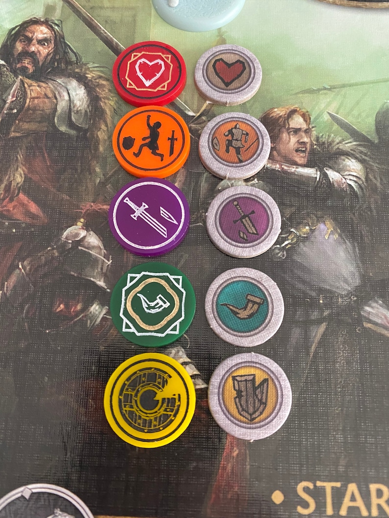 ASOIAF Condition Tokens Panicked Weakened Vulnerable | Etsy