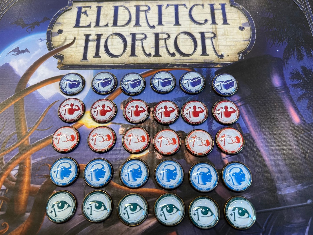 Eldritch Horror Improvement Tokens! Lore, Influence, Observation ...