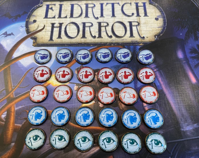 Eldritch Horror Improvement Tokens Lore, Influence, Observation ...