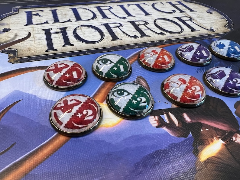 Eldritch Horror Improvement Tokens! Lore, Influence, Observation ...