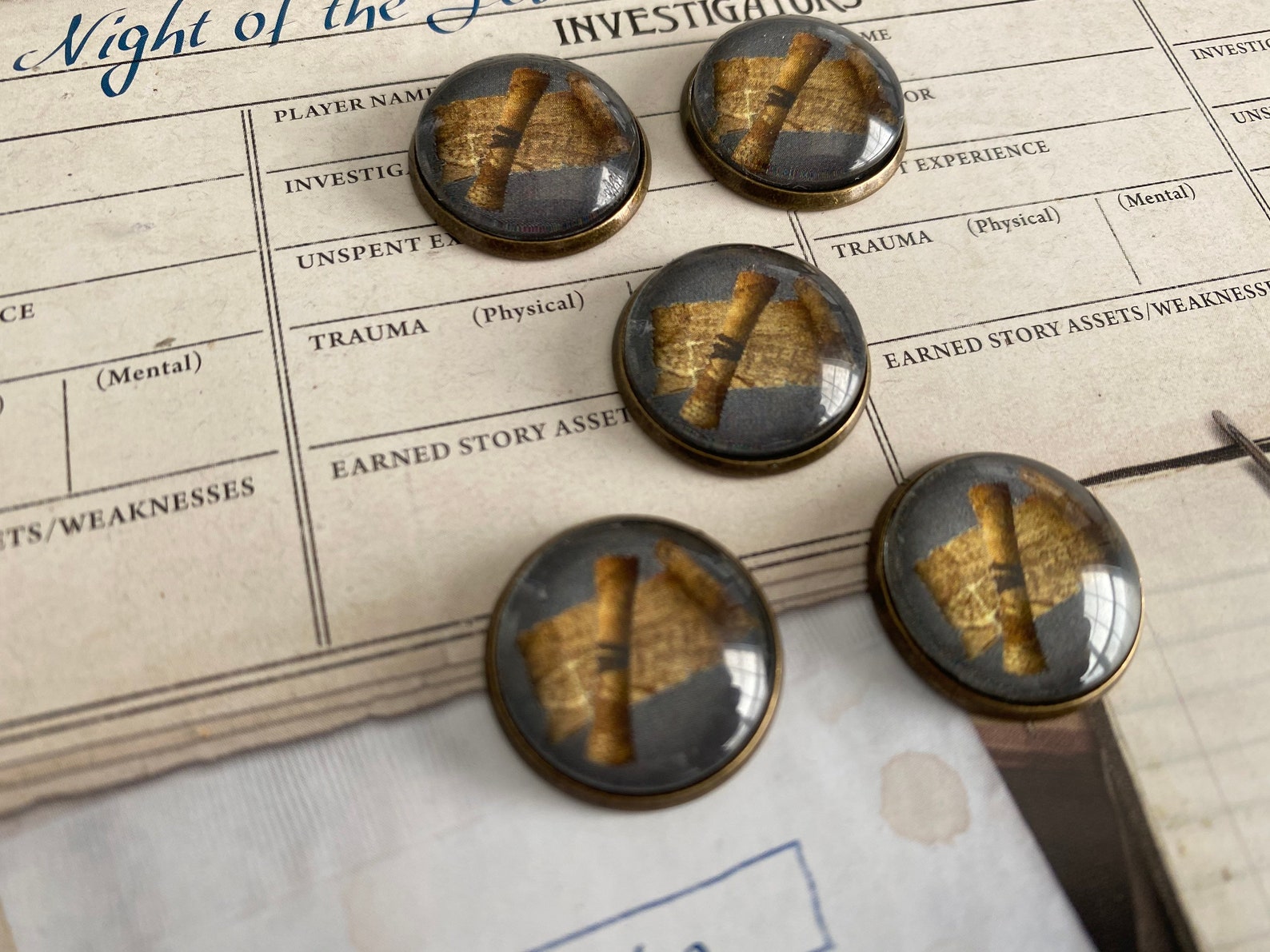 Arkham Horror Secret Tokens 10 Premium Secret Tokens With a Metal Brass ...