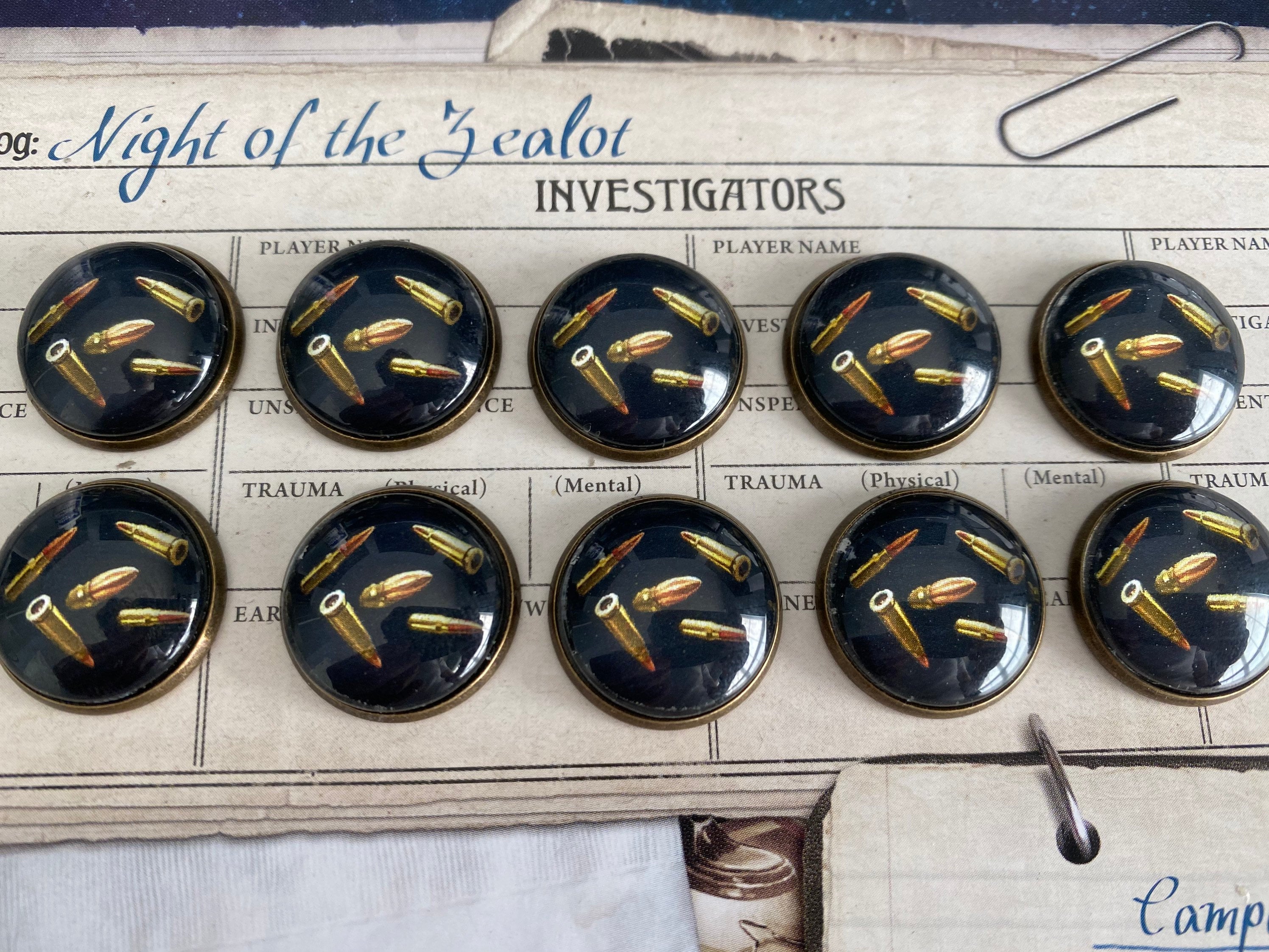 Arkham Horror Ammo / Bullet Tokens / Arkham Horror LCG Tokens. - Etsy UK