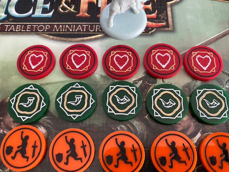 ASOIAF Condition Tokens- Panicked, Weakened, Vulnerable, Order, and ...