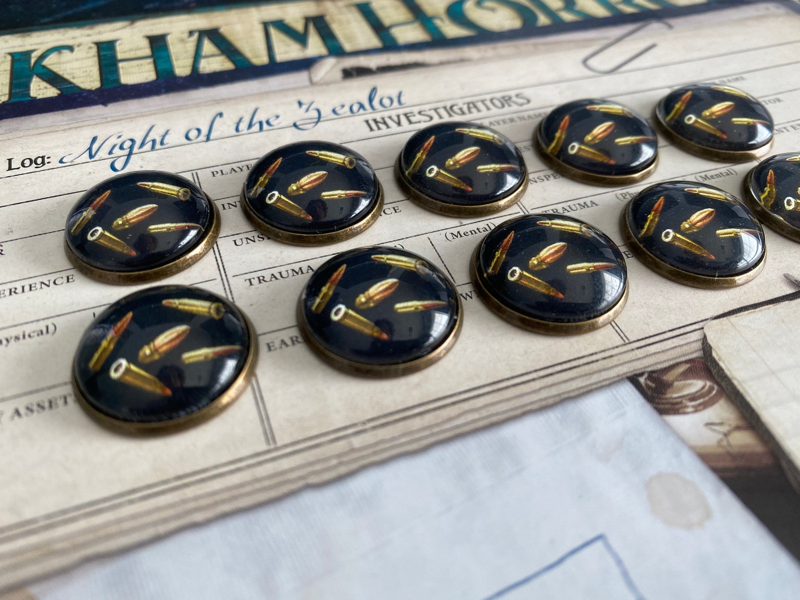 Arkham Horror Ammo / Bullet Tokens / Arkham Horror LCG Tokens. - Etsy