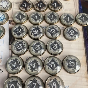 Call of Cthulhu Arkham Horror Tokens! Full Set! Arkham Horror Card Game ...