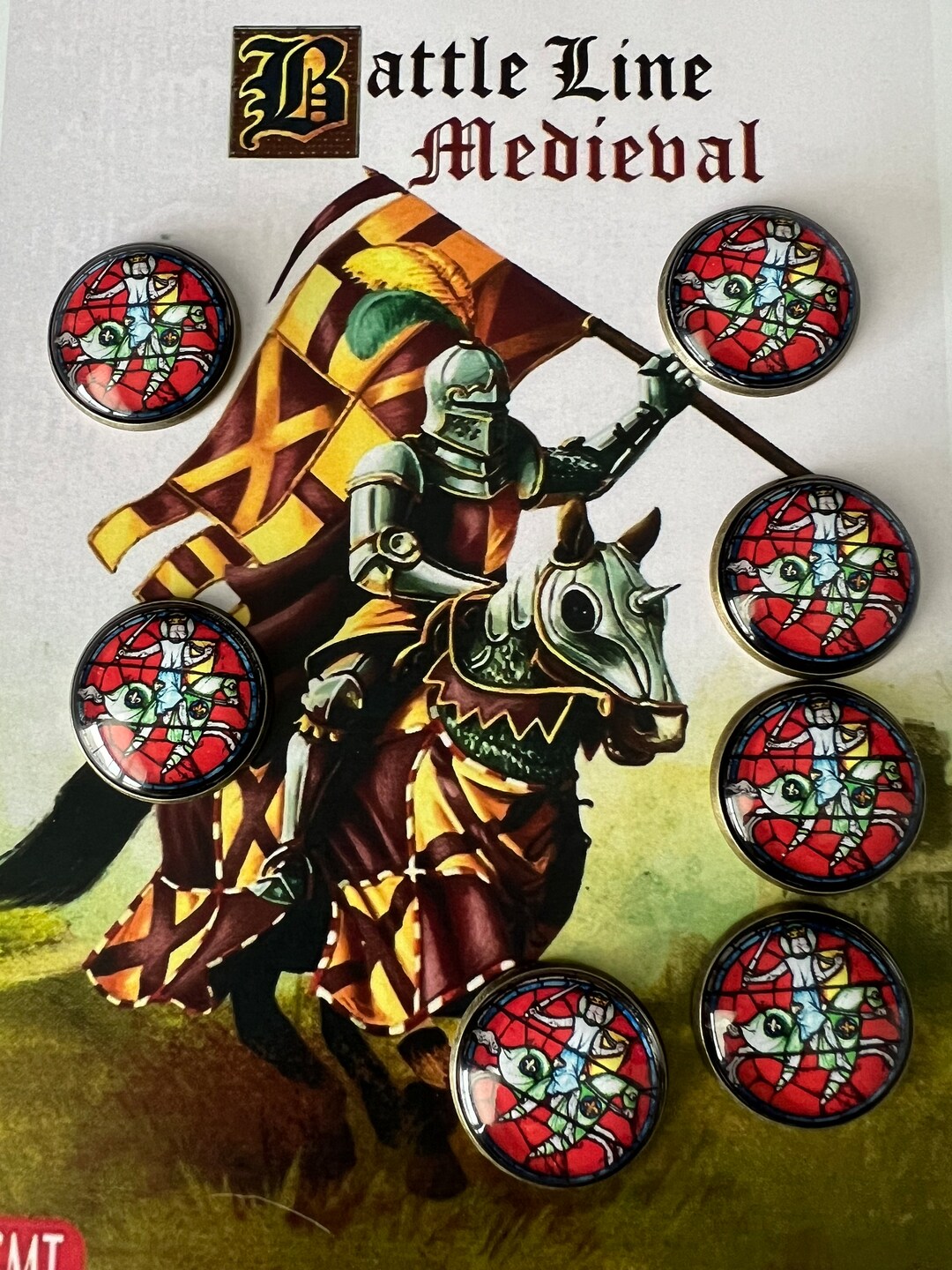 Battle Line: Medieval Tokens Claim Tokens - 9 in Total - Etsy