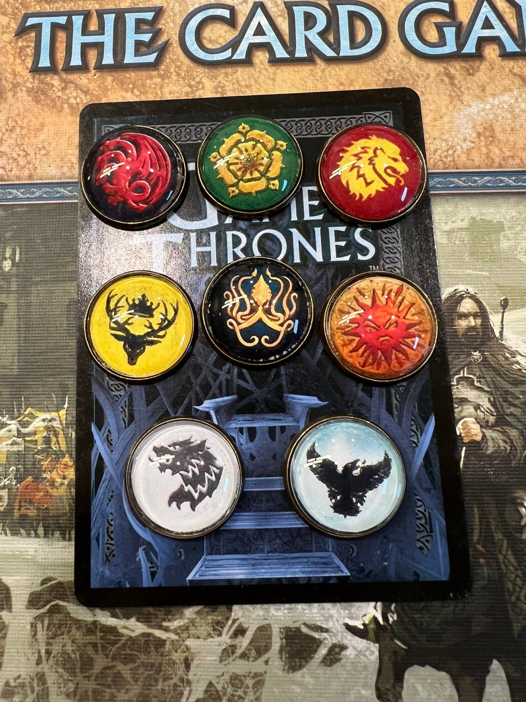 AGOT Power Tokens House Tokens - 16 Tokens in Total - All 8 Houses ...