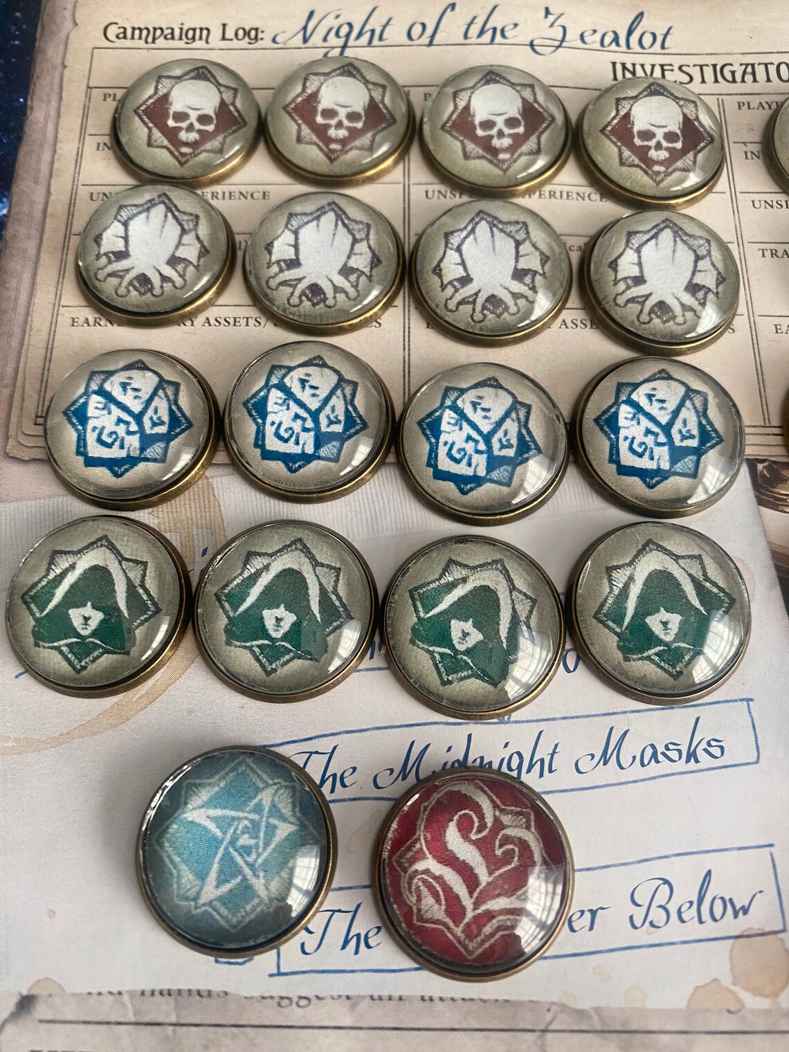 Call of Cthulhu Arkham Horror Tokens Full Set Arkham Horror - Etsy