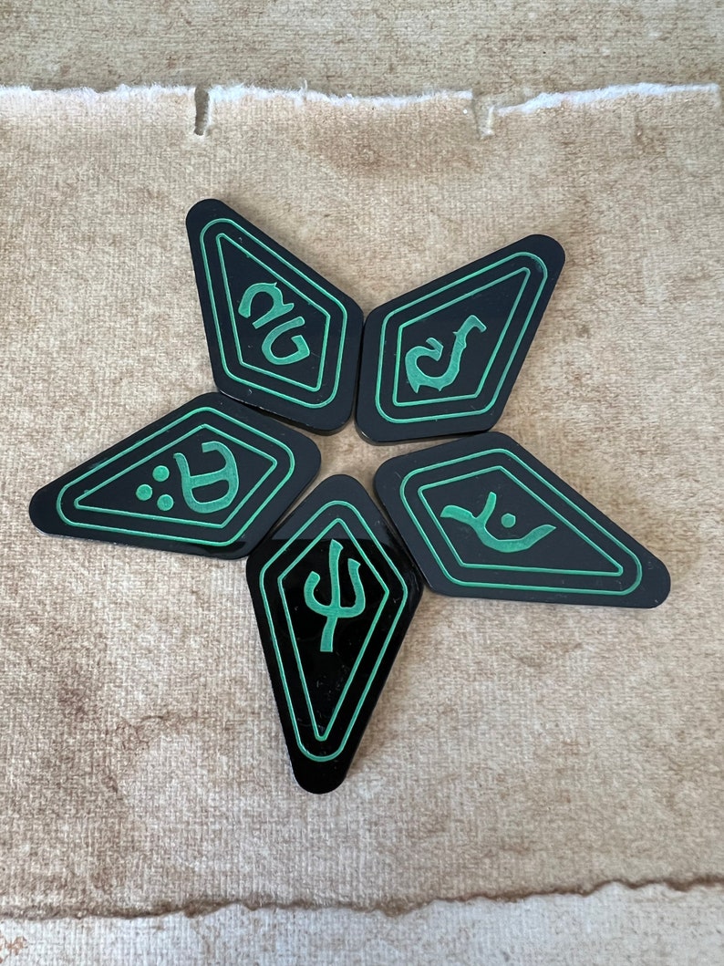 5x Seal Tokens for Edge of the Earth Arkham Horror LCG Double Sided ...