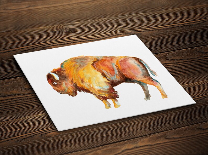 Buffalo Art, Bison Art, Native American Art, Buffalo Print, Indian Art ...