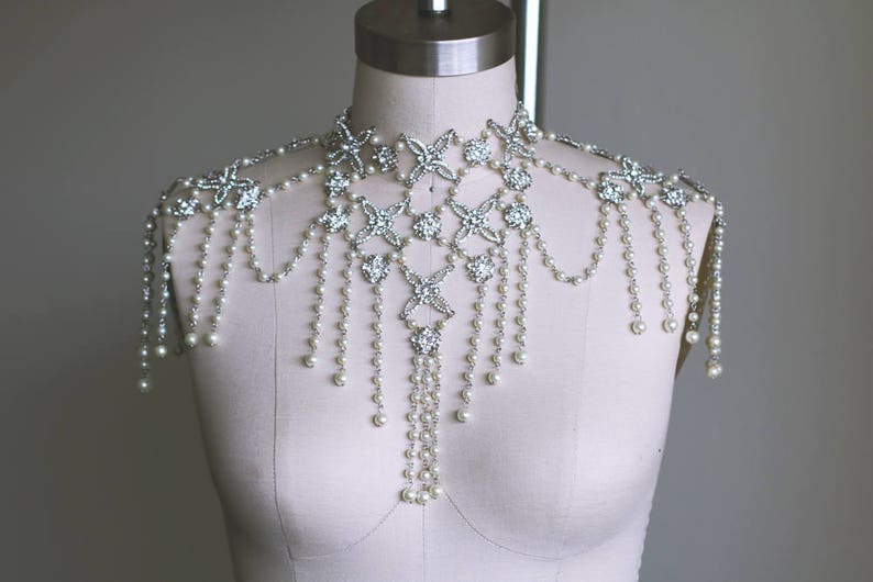 Bridal Shoulder Chain, Shoulder Necklace, Shoulder Chain, Bridal ...