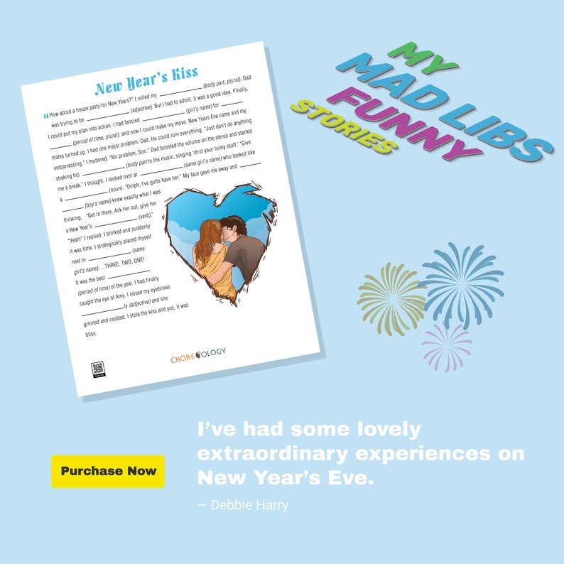 New Year's Eve Mad Libs Printable - Etsy