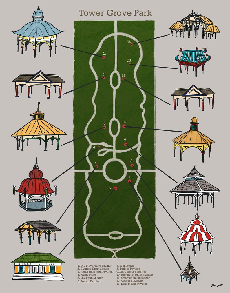 Tower Grove Park Pavilions - Etsy