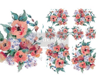 Gentle Symphony Redesign by Prima Decor Middy Transfer Floral Transfer ...