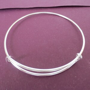 Set of 5 Silver Expandable Bracelet Adjustable Bracelet Bangle ...