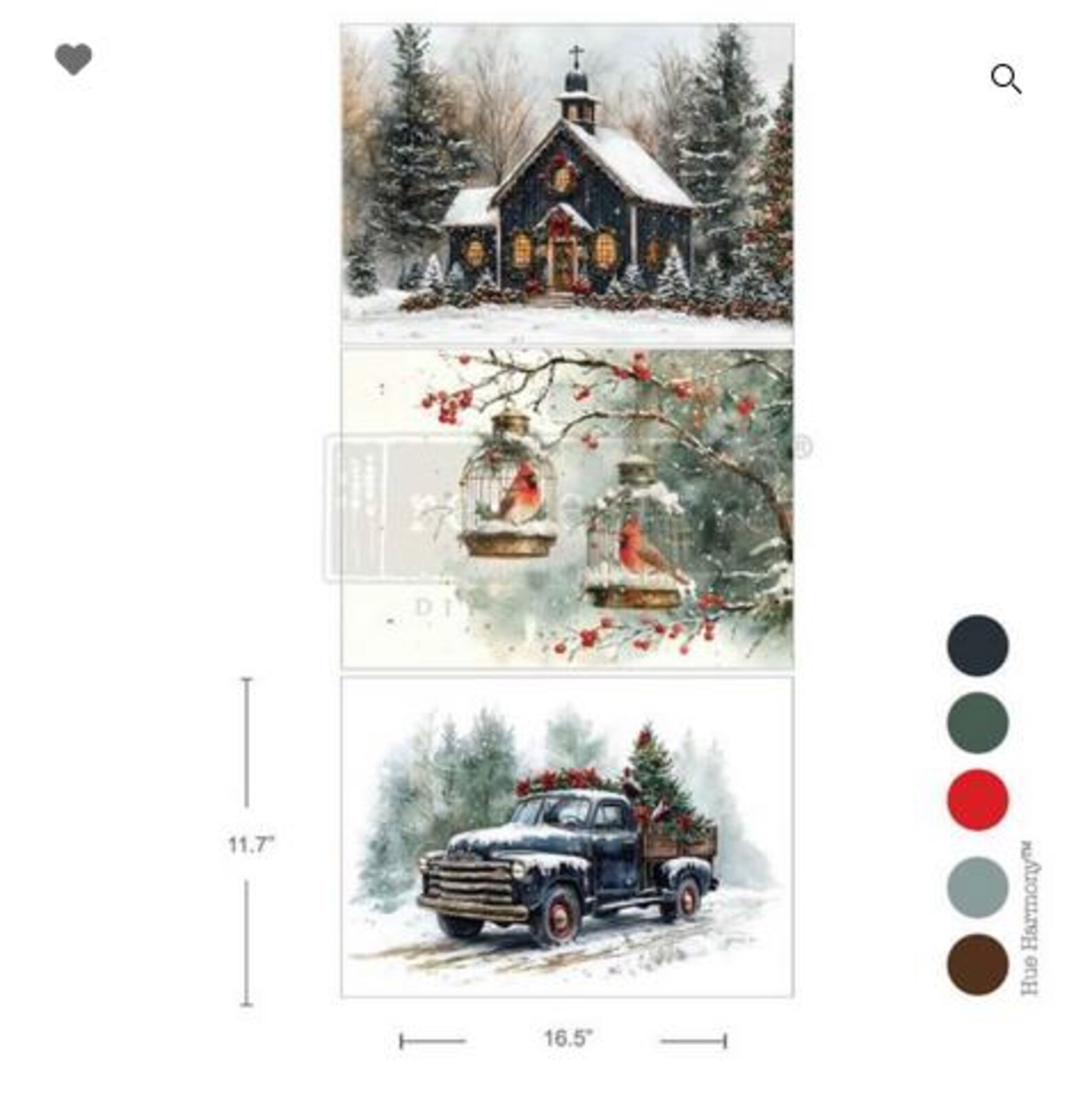 Christmas Blessings A3 DIY A3 3pack Re-design With Prima Decoupage ...