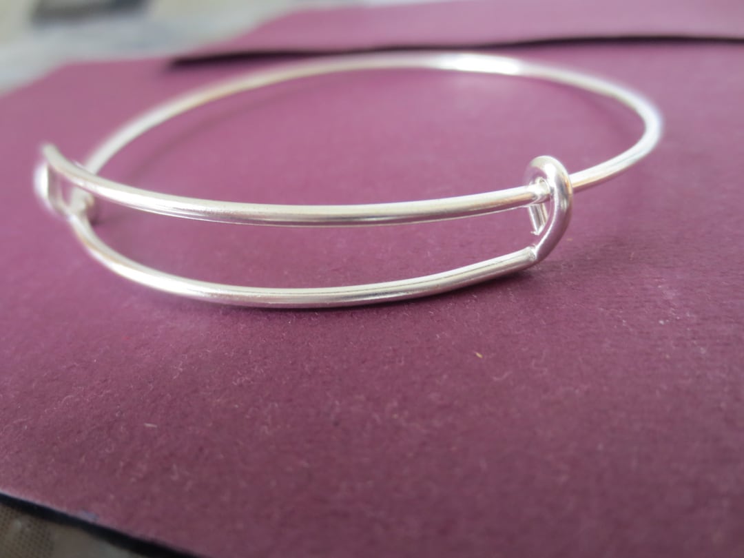 Set of 10 Silver Expandable Bracelet Adjustable Bracelet Bangle ...