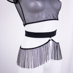 Fringes Sparkle Belt / Rave Chain Belt / Festival Body Chains / Bling ...