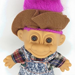 Troll Doll Purple Hair 5 Inch Russ Farmer Country Hillbilly Vintage ...
