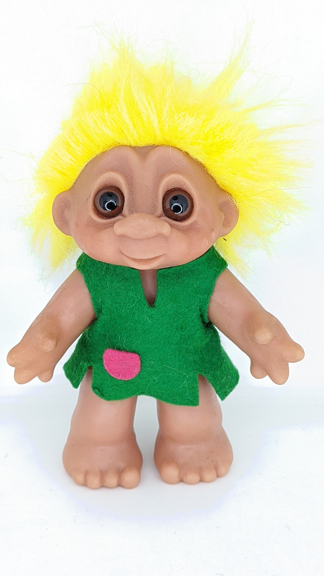 Troll Doll Dam Yellow Hair Vintage 1988 8 Inch - Etsy