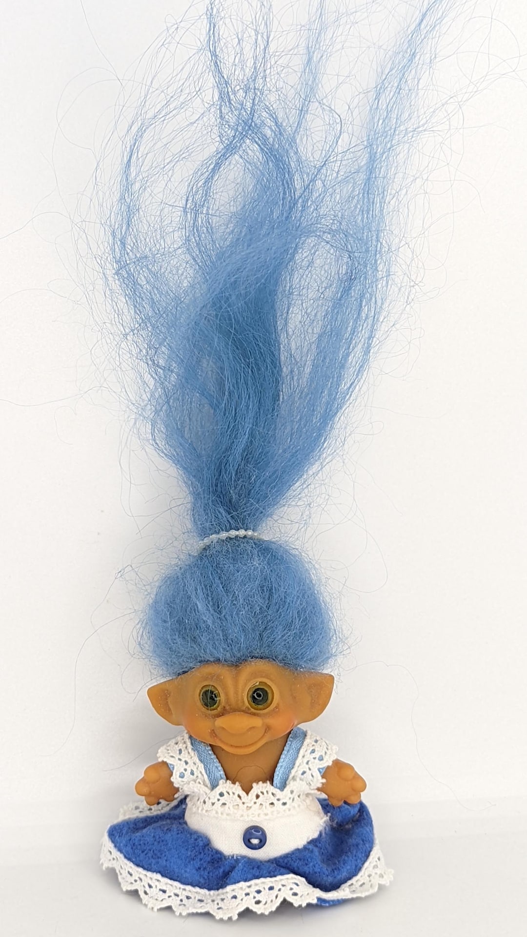 Troll Doll Blue Hair 3" Vintage Uneeda Wishnik - Etsy