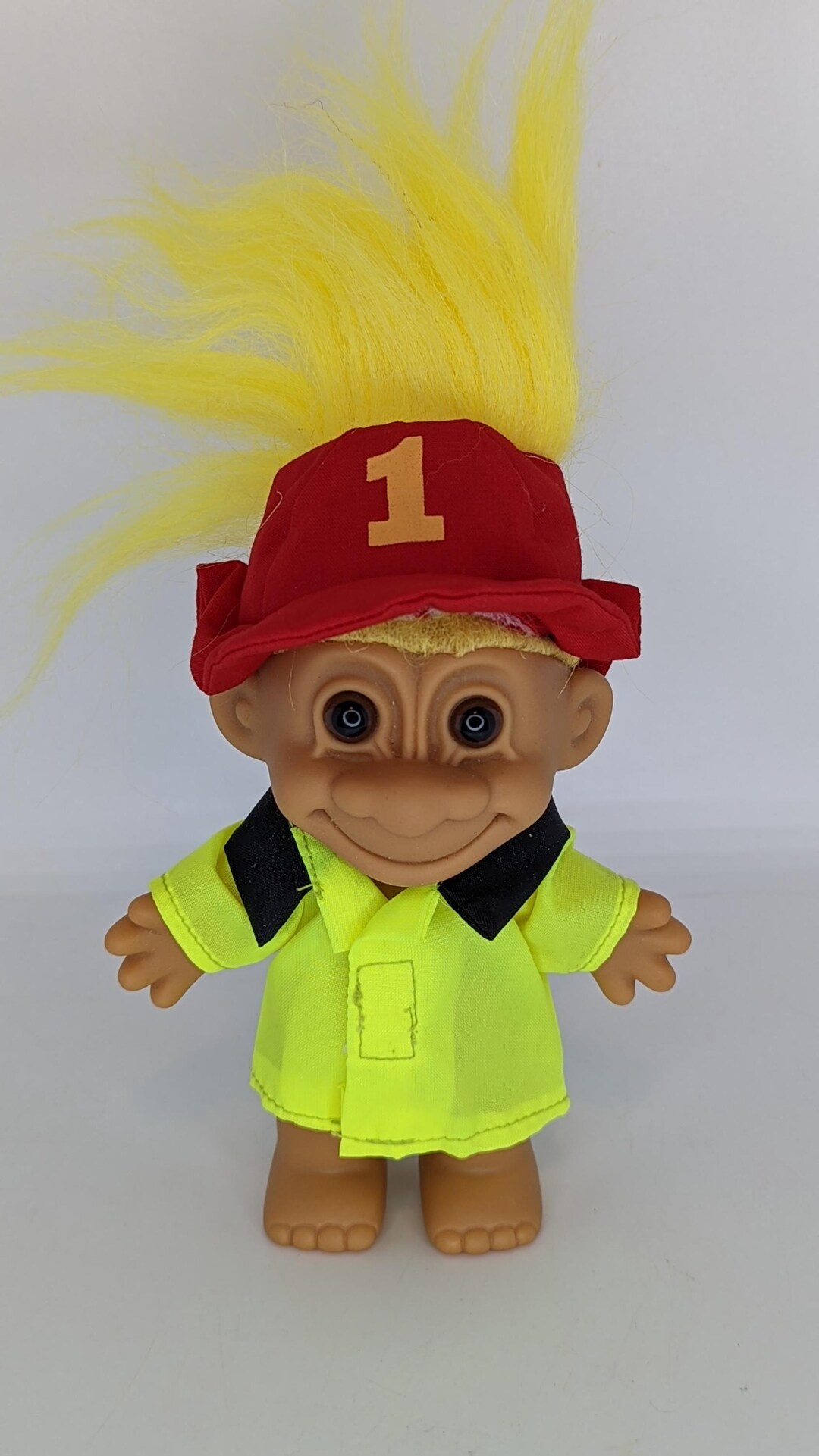 Troll Doll Yellow Hair Vintage Retro New Fireman Russ - Etsy