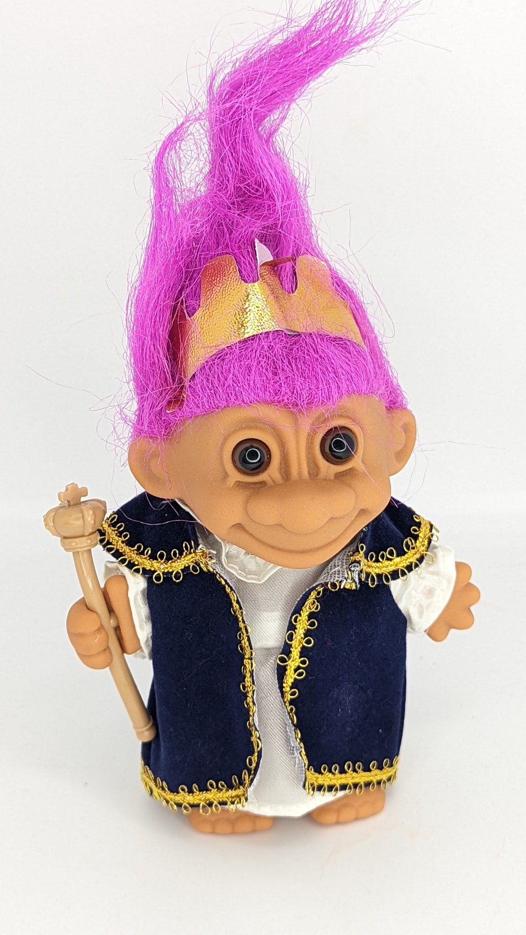 Vintage Troll Doll King Prince Royal Purple Hair 5 Inch - Etsy