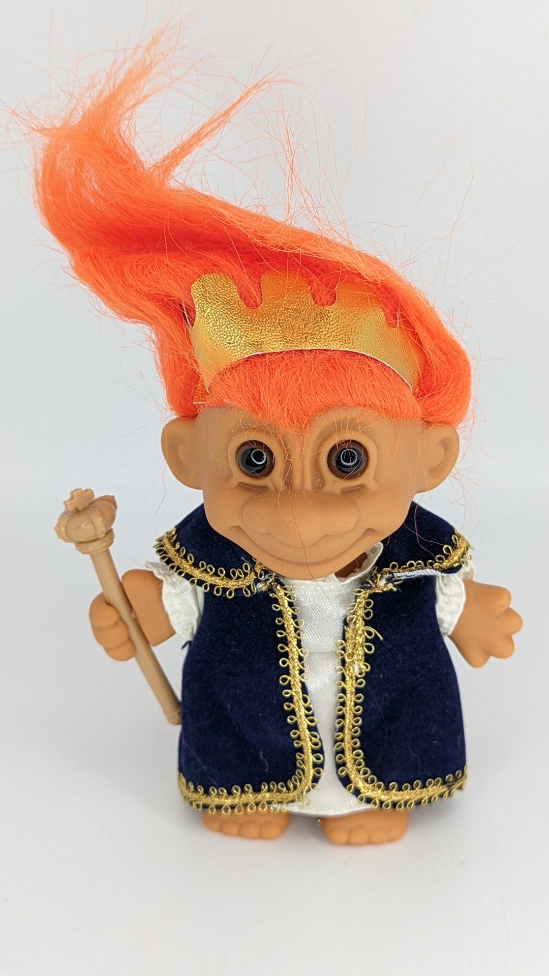Bingo Vintage Troll Doll King Prince Royal Orange Hair 5 Inch - Etsy