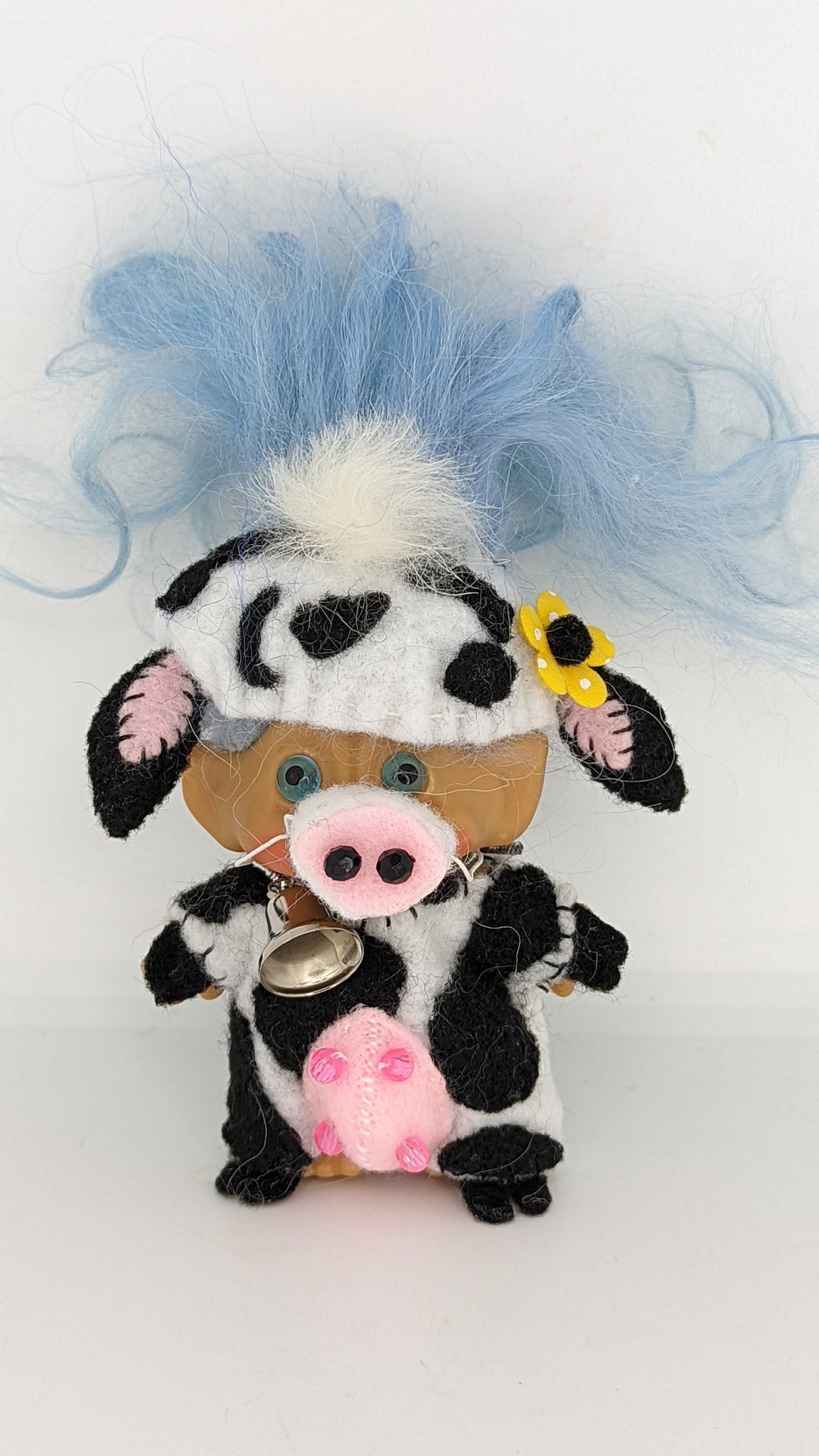 Troll Doll Dam Uk Original Blue Eyes Cow Outfit 1960s - Etsy