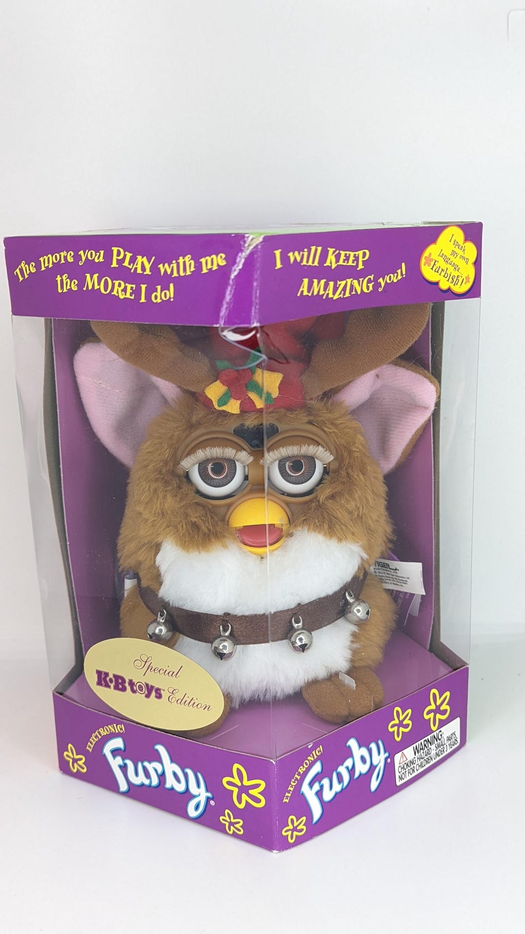 Furby Electronic Talking Moving 1998 Reindeer Santa Christmas Vintage ...