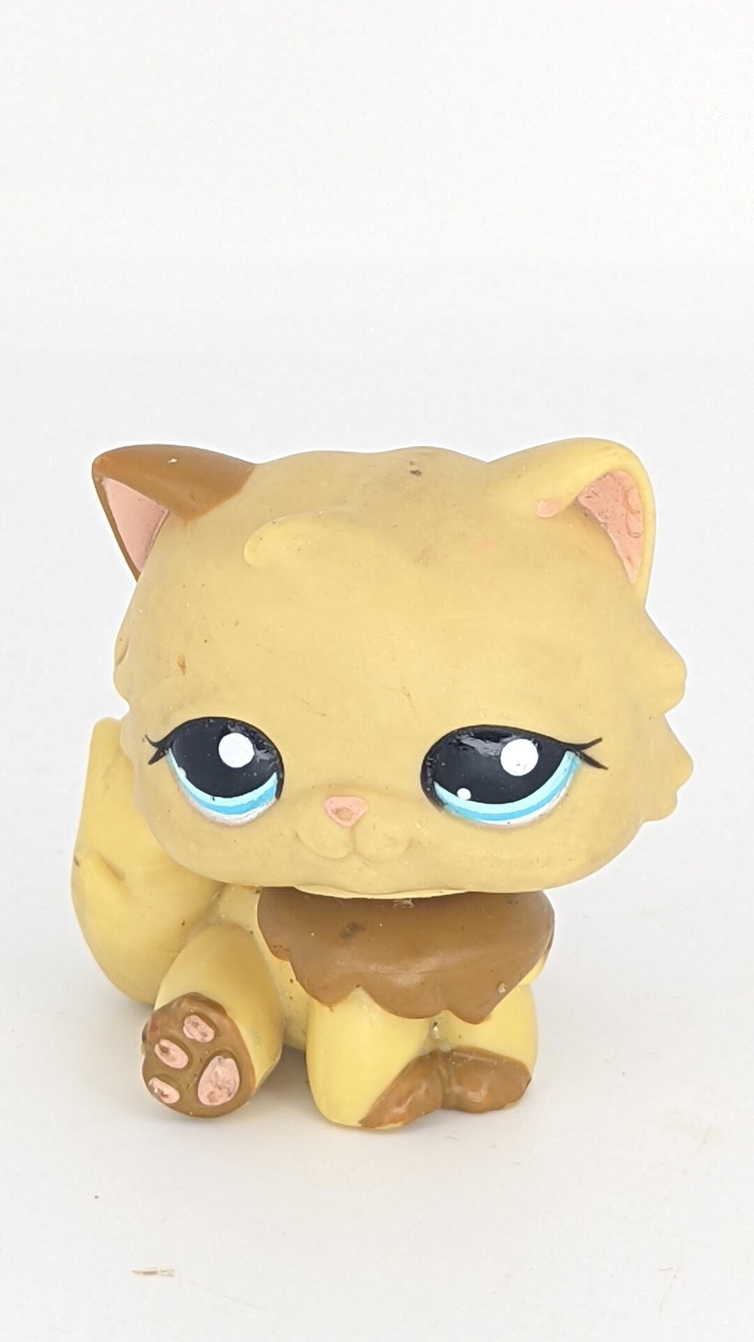 Littlest Pet Shop Long Haired Persian Cat 1673 Teal Eyes Kitten LPS ...