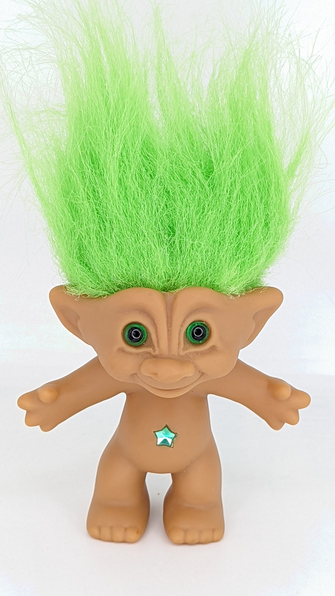 Treasure Troll Green Hair Gem Vintage Doll Ace Novelty 5 Inch - Etsy