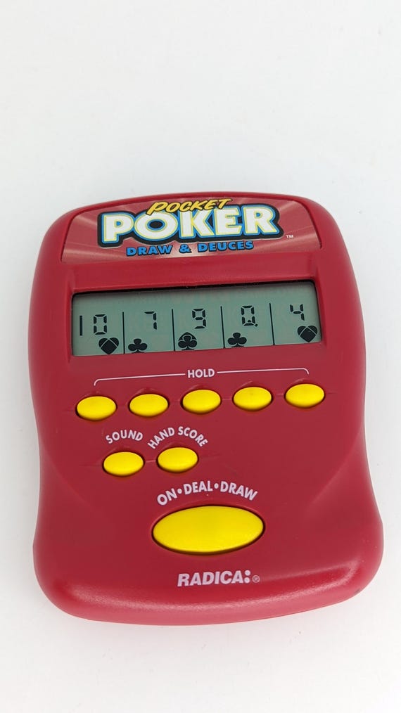 Radica Pocket Poker Game Electronic Battery Operated Etsy Canada