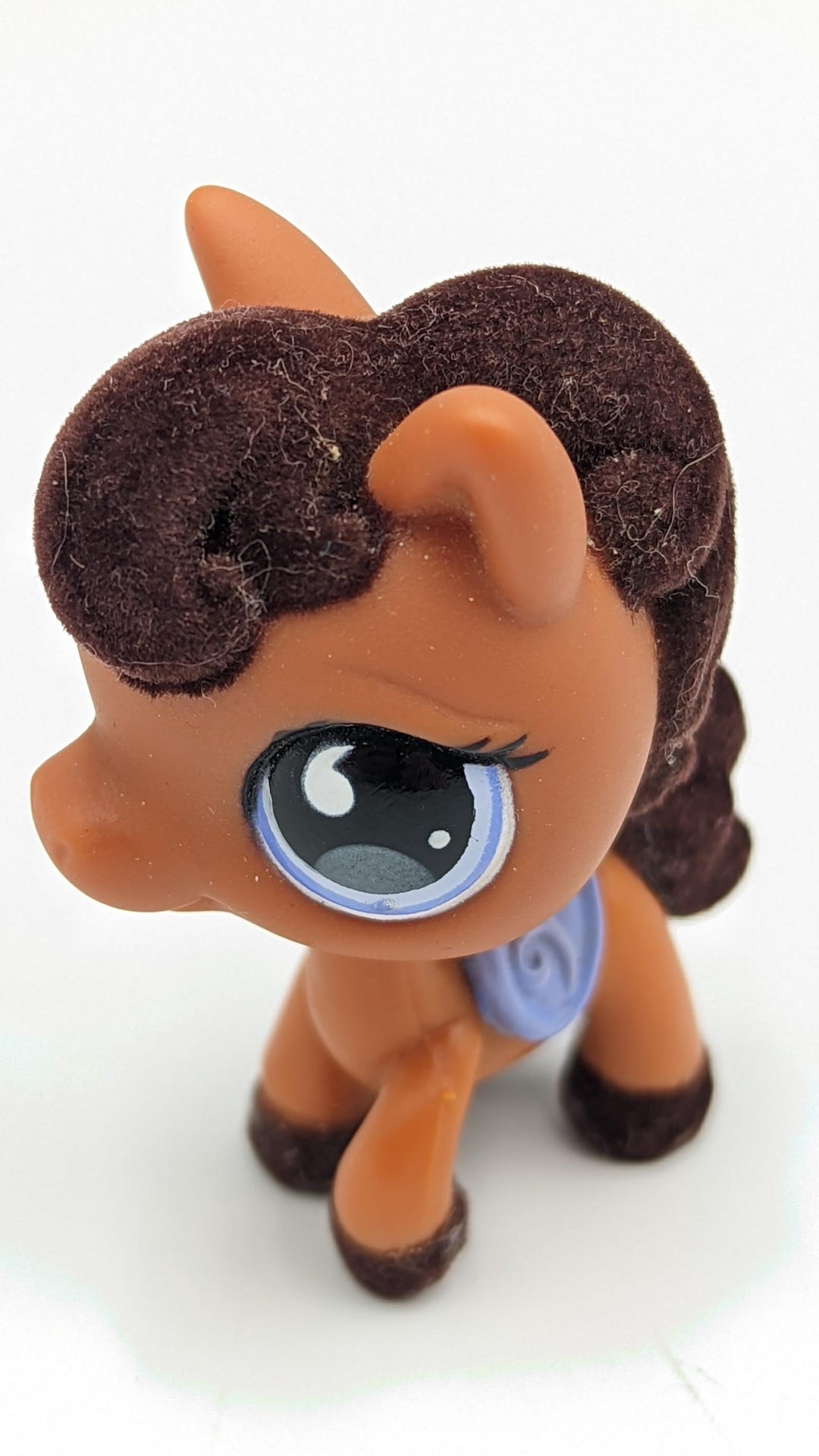 Hasbro Littlest Pet Shop 627 Horse Pony Brown Purple Teardrop Eyes ...