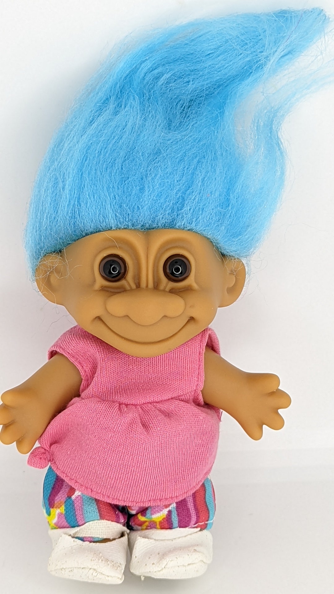 Vintage Troll Doll Funky Retro Girl Blue Hair 5 Inch 1990s - Etsy