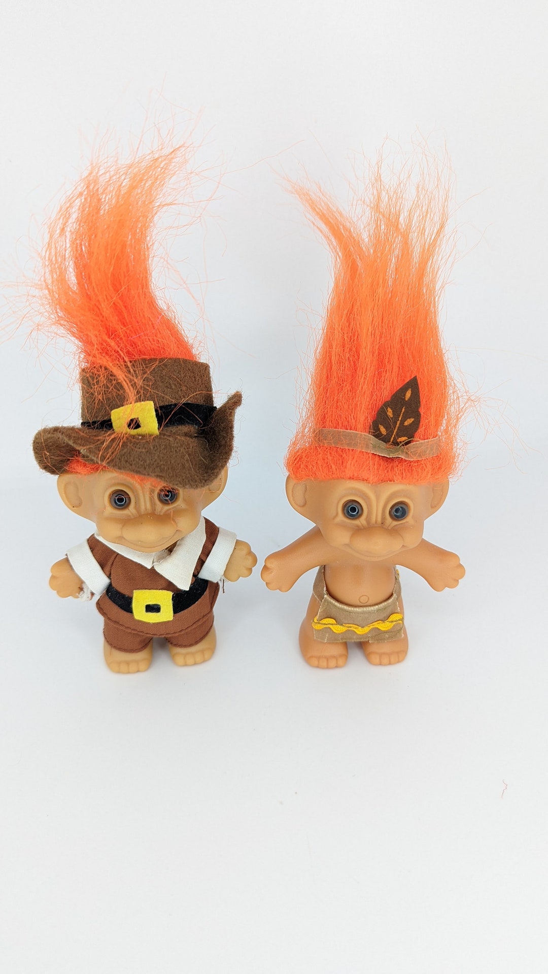 Troll Doll Lot 3 Inch Pilgrim Indian Thanksgiving - Etsy