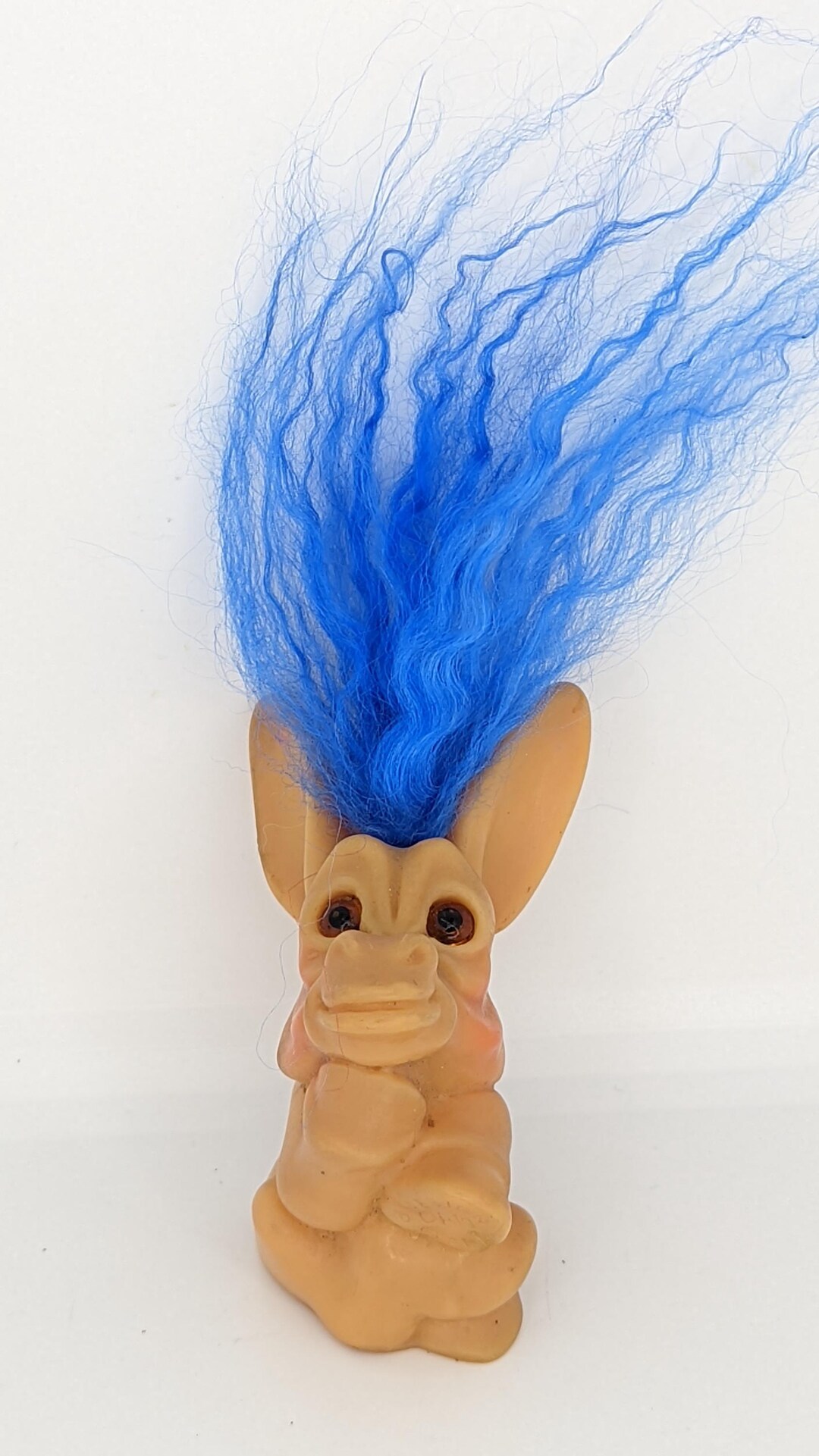Dam Donkey Troll Doll Finger Puppet 3 Inch Blue Hair 1960s - Etsy
