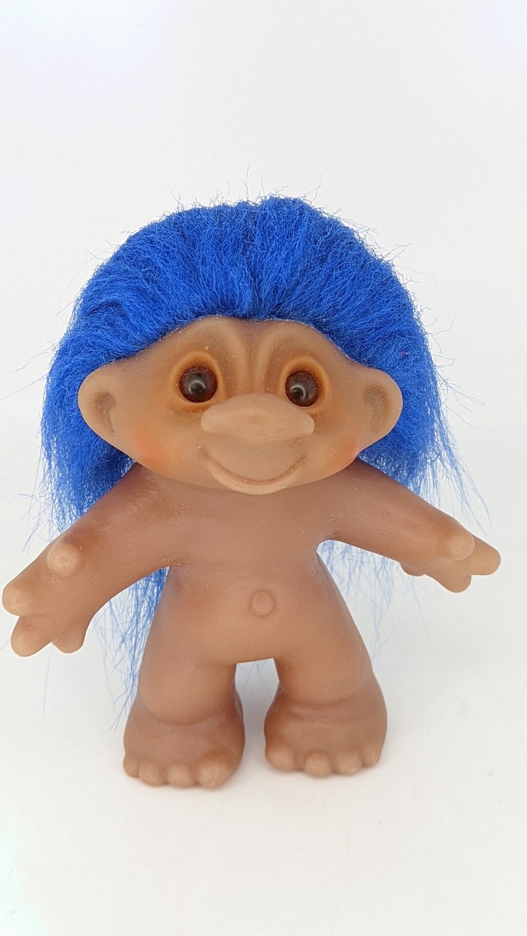 Troll Doll Blue Hair Dam Collectible 5 Inches - Etsy
