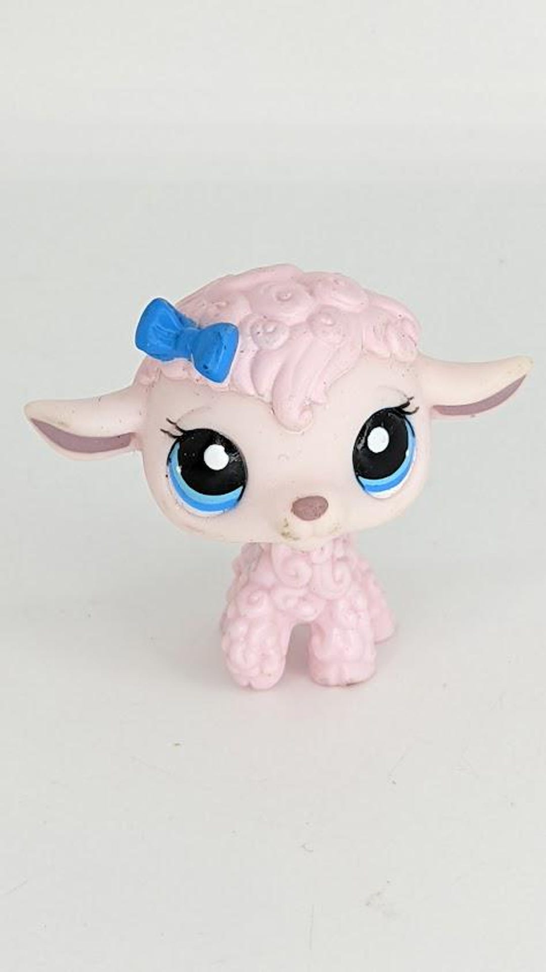 Littlest Pet Shop Lamb Sheep 1195 Pink Blue Bow Blue Dot Eyes Lps ...