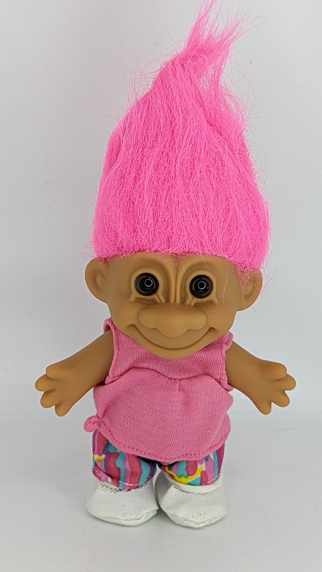 Vintage Troll Doll Funky Retro Girl Pink Hair 5 Inch 1990s - Etsy