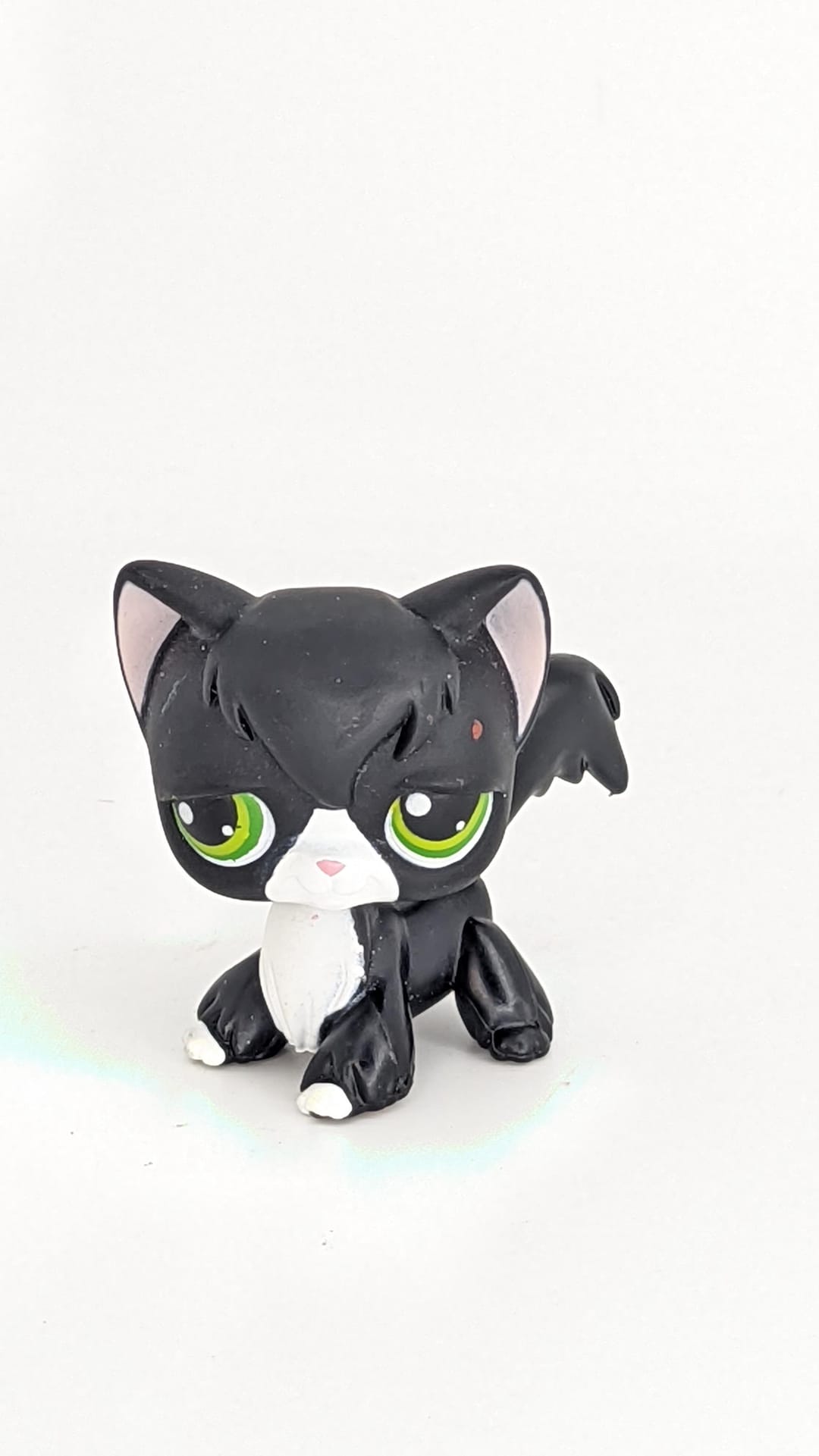 AUTHENTIC Littlest Pet Shop LPS Short Hair Cat #55 Black and White ...